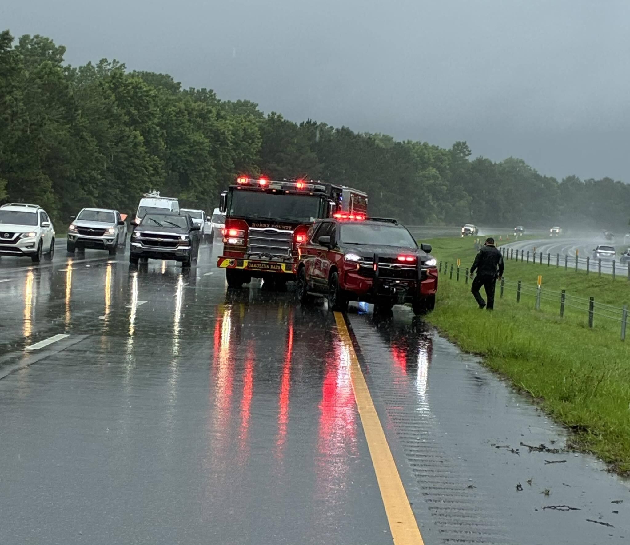 2 taken to hospital after car flips on Highway 31 in Horry County, HCFR ...