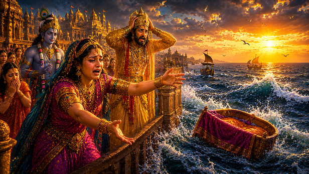Why Krishna's son was thrown into the ocean after birth