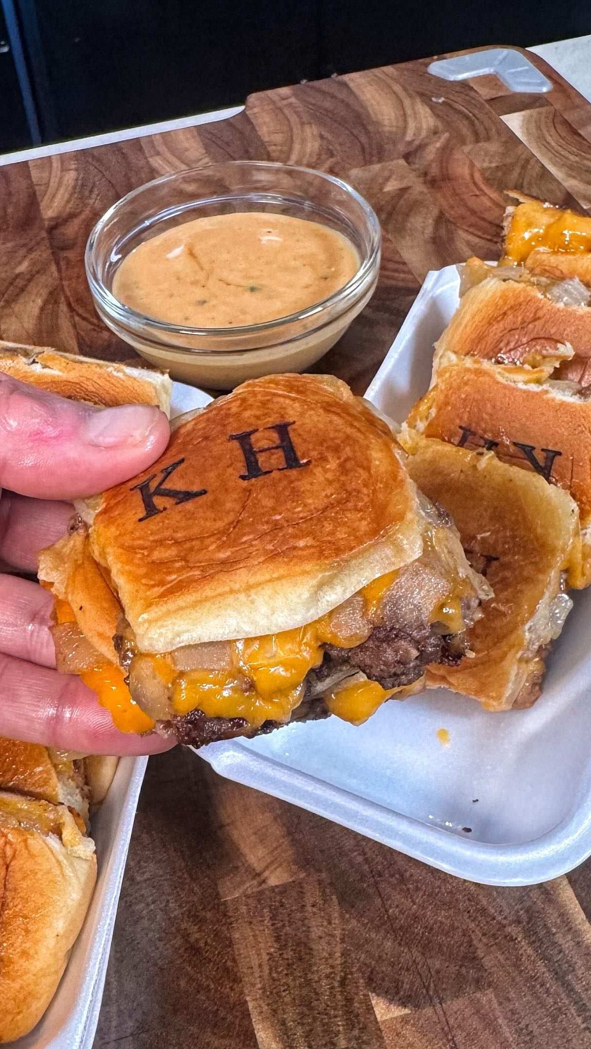 Pressed coin burgers recipe