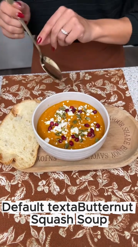 Creamy butternut squash soup for a cozy meal