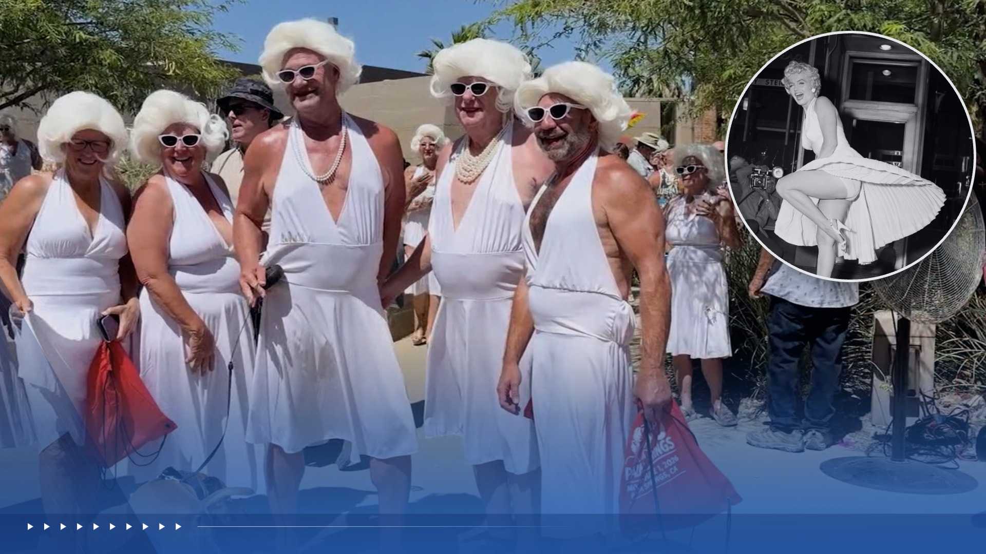 Marilyn Monroe fans, dressed in her iconic look, celebrate her 100th ...