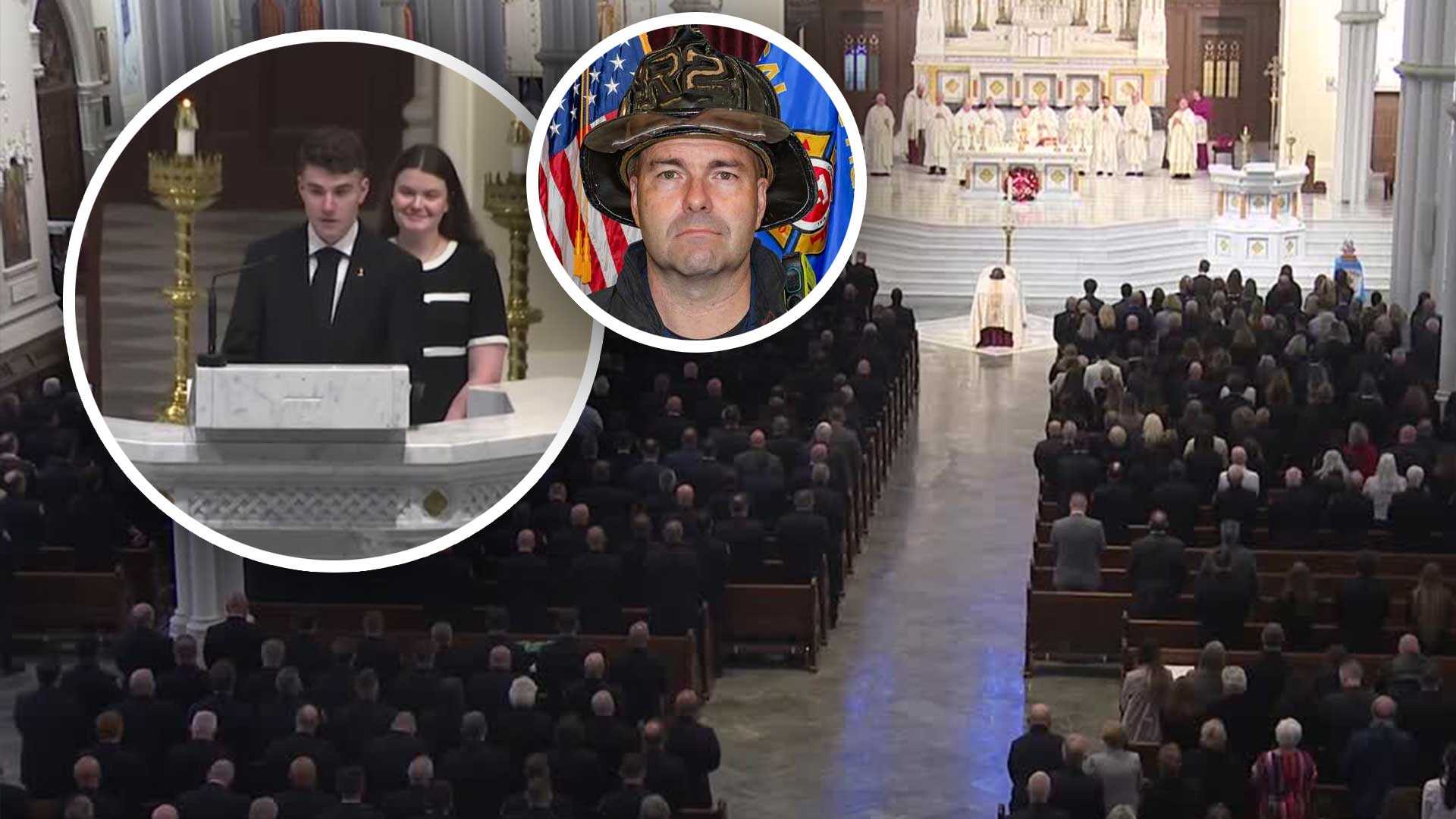 'My dad is a hero': Family, firefighters speak at funeral of Boston ...