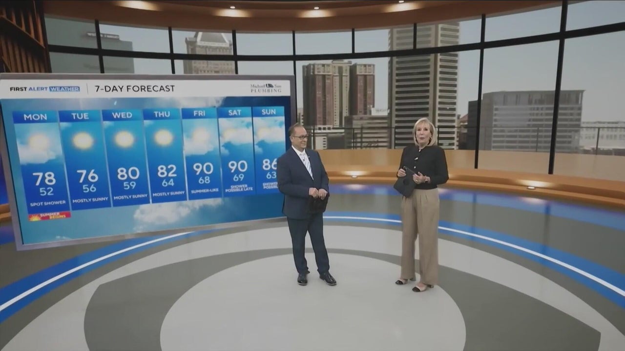 Warm, comfortable weather in Maryland this week
