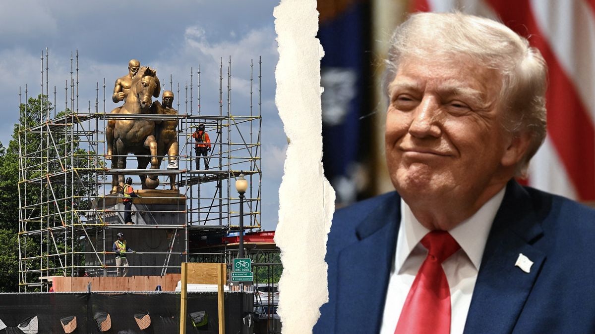 Is Trump spending millions in taxpayer funds to cover horse statues in ...