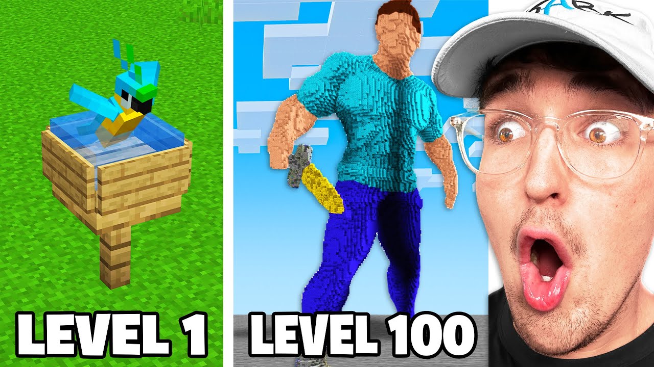 I cheated in Minecraft builds from level 1 to 1000