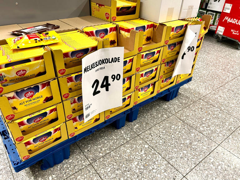 Sjekk hyllekanten: Stor prisfelle på Freia melkesjokolade hos Kiwi