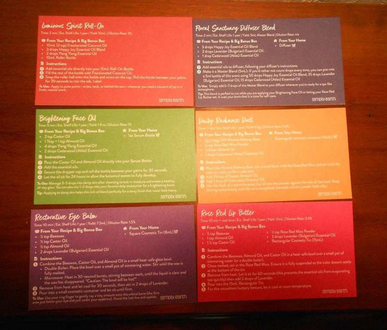 Simply Earth essential oil June 2026 recipe box review for natural beauty