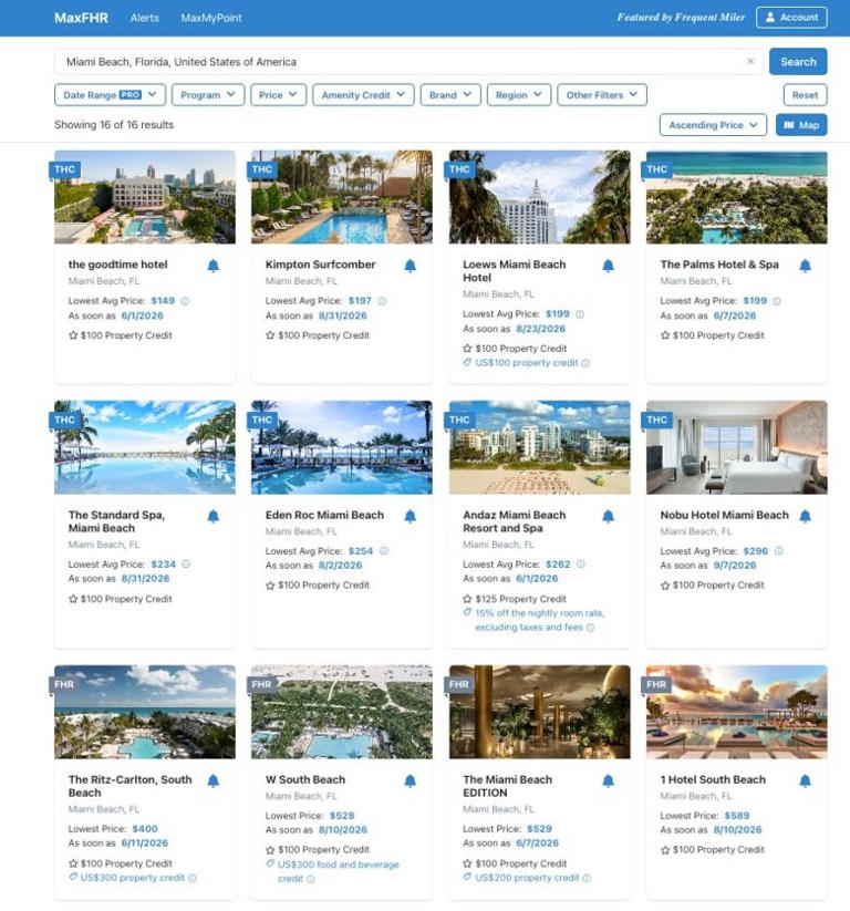 MaxMyPoint launches interactive Amex FHR map for Platinum cardholders