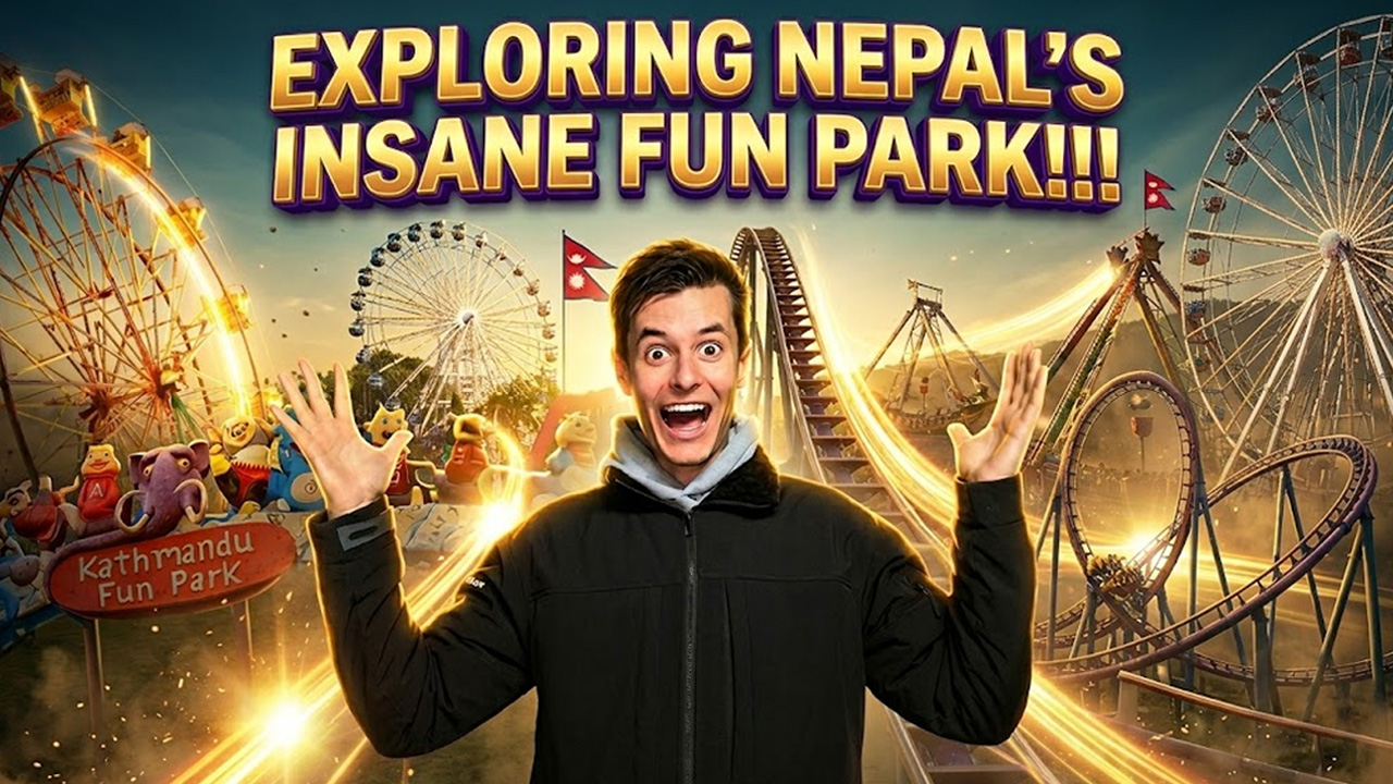 $0.40 fun park in Kathmandu Nepal | Insane budget travel experience