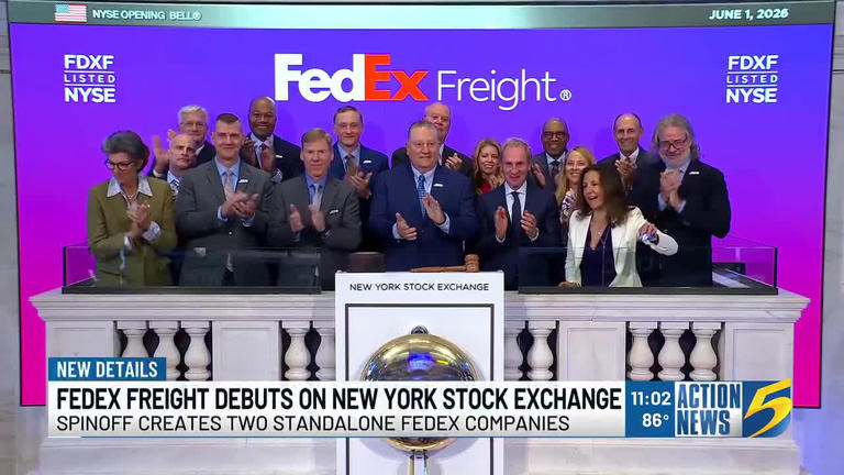 FedEx splits off freight unit as FedEx Freight hits NYSE Monday