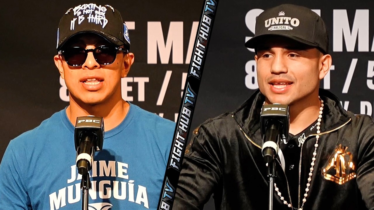 Jaime Munguia and Armando Resendiz face off during their final press ...