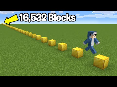 Jumping 16,532 blocks to break a Minecraft world record