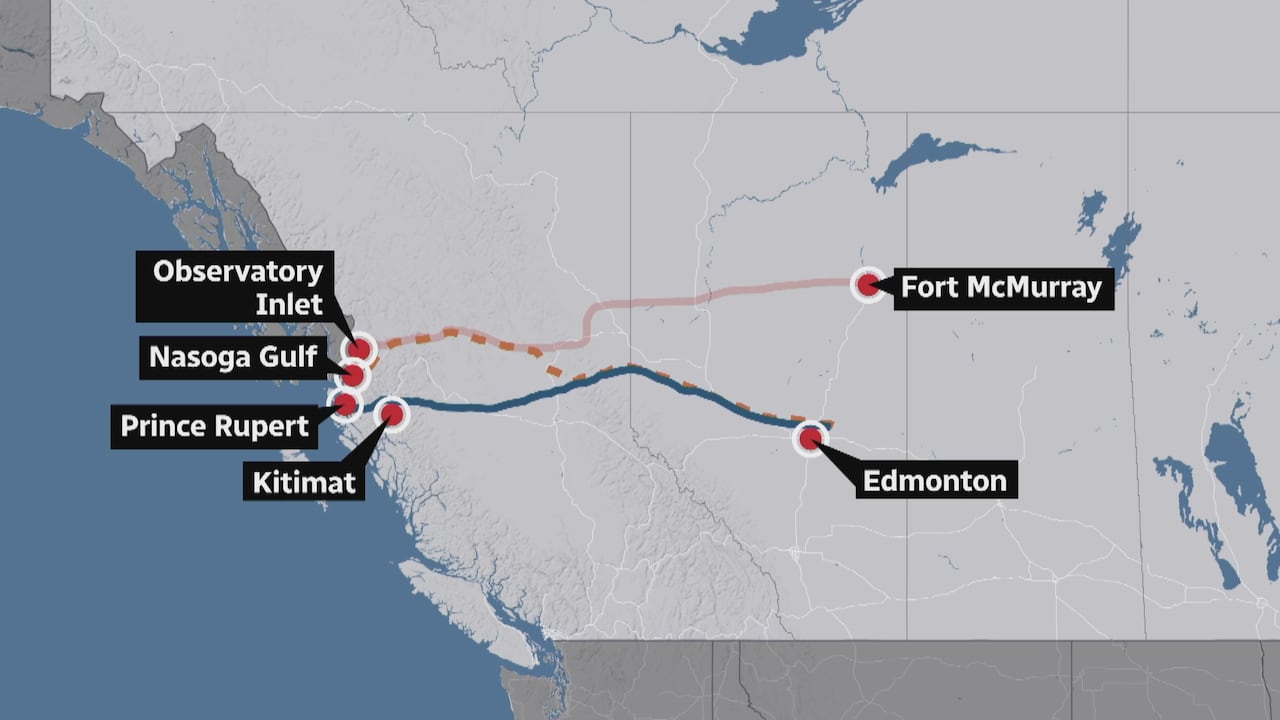 Alberta considering 3 pipeline routes through northern BC., documents show