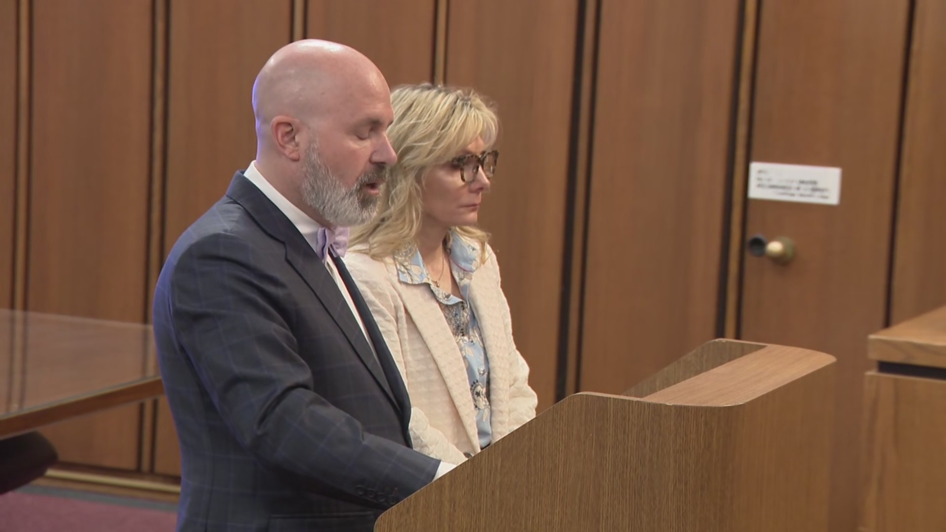 Attorney speaking on behalf of ex-judge Leslie Ann Celebrezze during ...