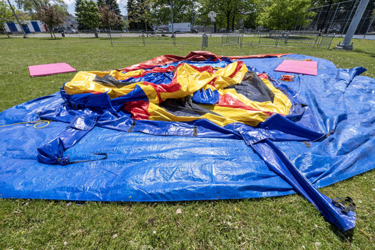 Girl, 3, critically injured as high winds toss bouncy castle at LaSalle ...