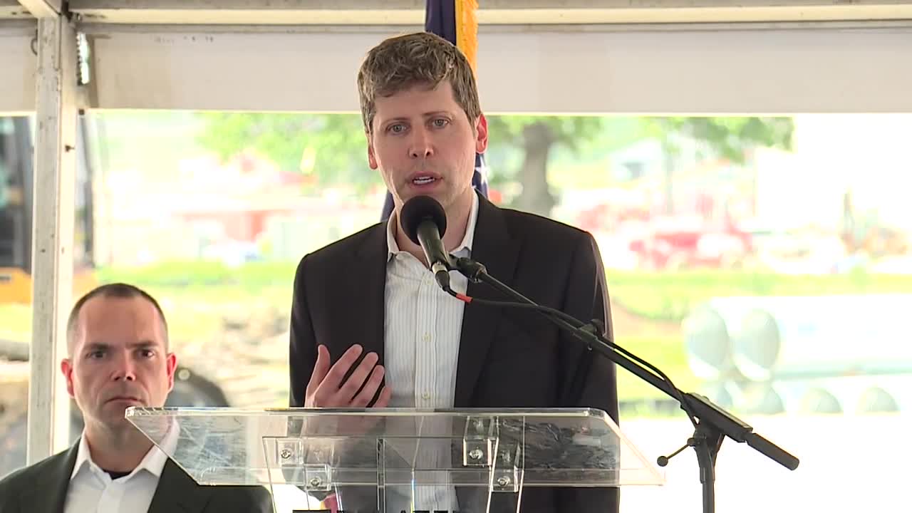 OpenAI CEO Sam Altman speaks on new data center 'The Barn' in Saline ...