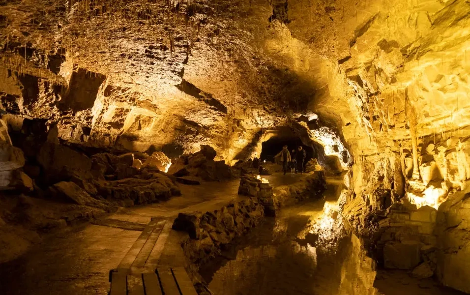 Striped rock in Wales confirmed as UK's oldest cave art