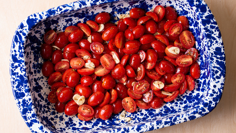 Simple oven-roasted tomato bucatini recipe