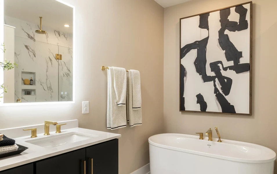 2026 master bathroom trends blend luxury, warmth, and smart design