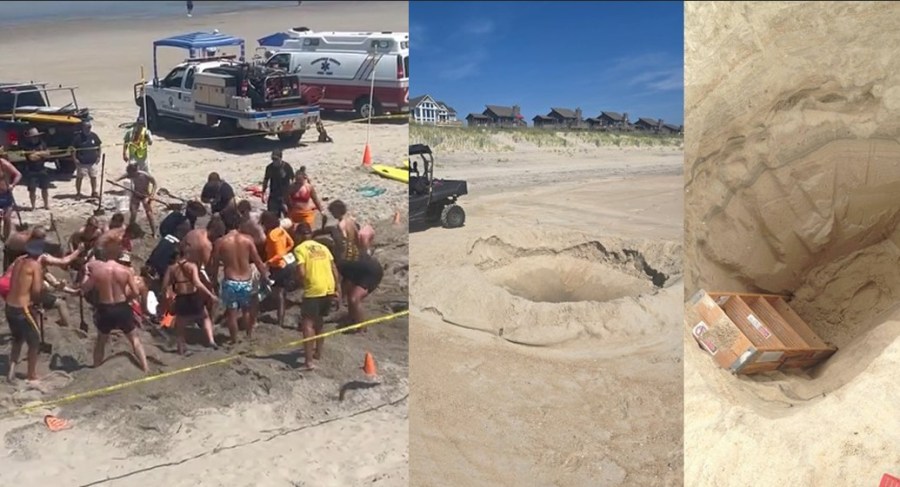 Outer Banks crews warn about digging holes in beach; NC coastal team ...