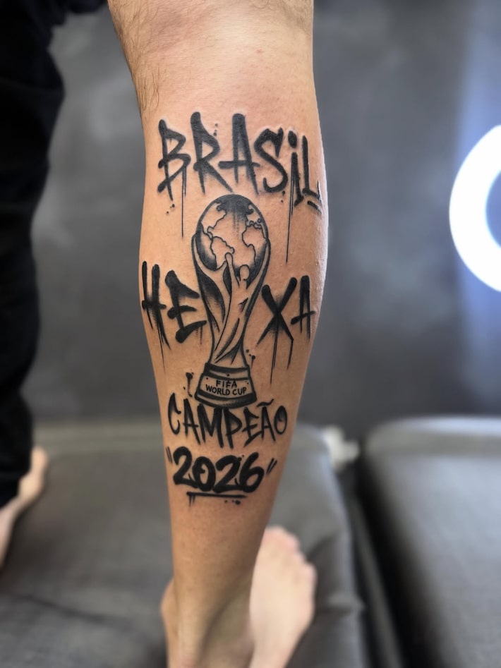 Torcedor sonha com hexa do Brasil, faz tatuagem e prevê gol de Neymar ...