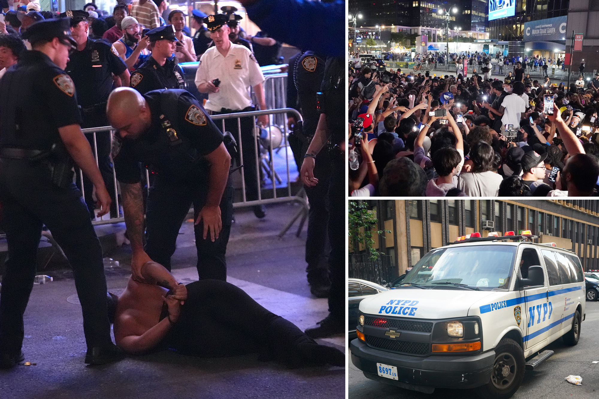 Flagrant foul! Female NY Knicks fan allegedly punches cop at watch ...
