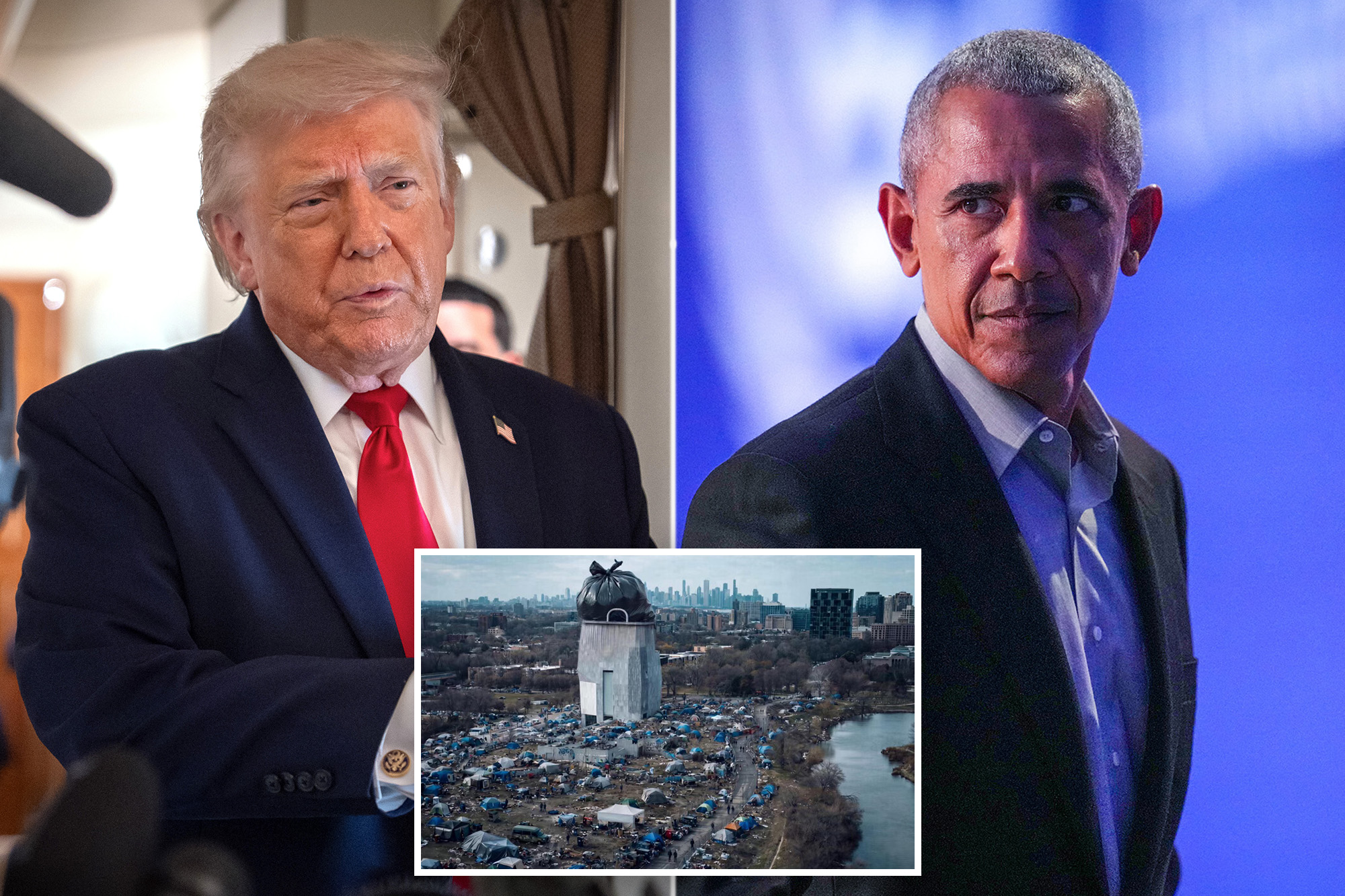 Trump mocks 'Barack Hussein Obama Library' with AI image of site ...