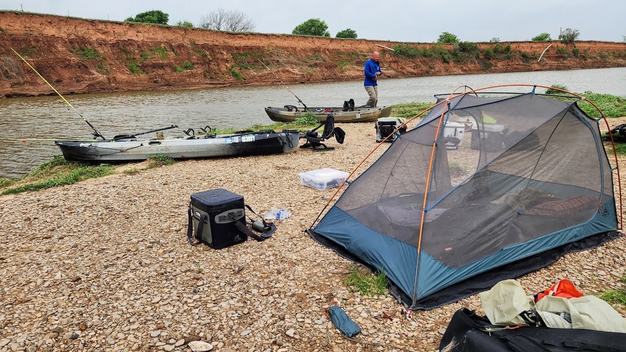 Overnight kayak camping for big fish