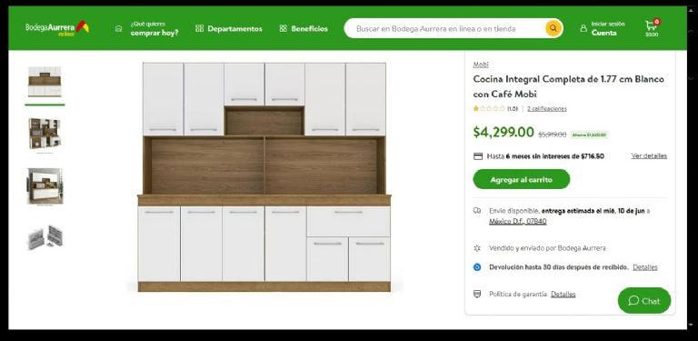 Bodega Aurrera lanza a precio de regalo cocina integral completa de MDF ...