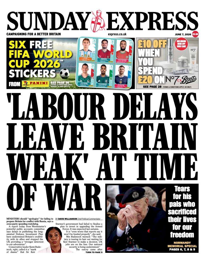 'Cuts to fund defence spark chaos' and 'Kate the cream of hearts'