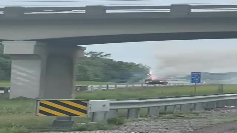 Fireworks seen above I-75 after viewer video shows flames, smoke coming ...