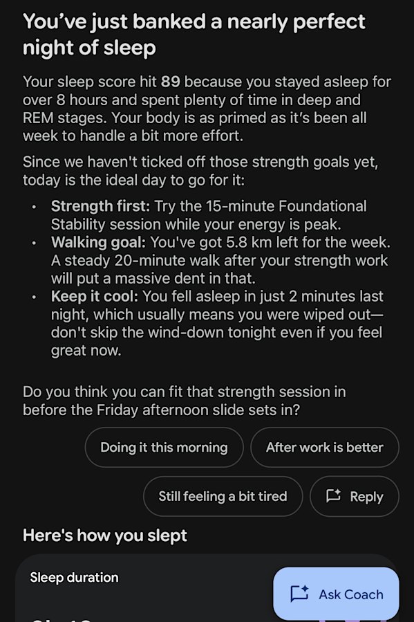 I tried Google’s new health app. It can’t replace a real trainer