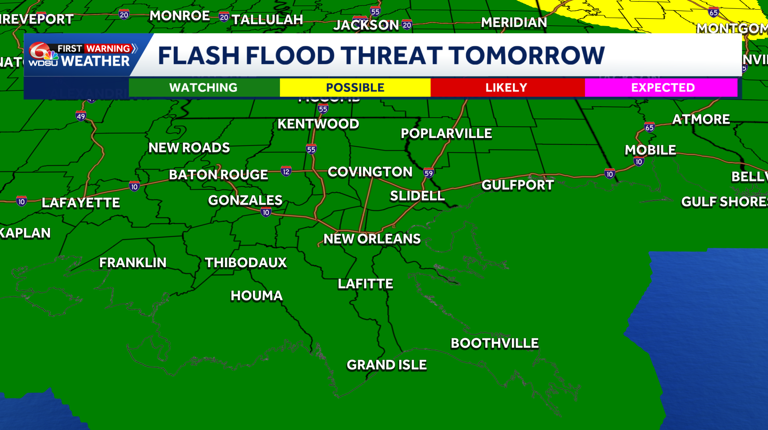 Heavy downpours in Slidell and Mississippi caused flooded roadways ...