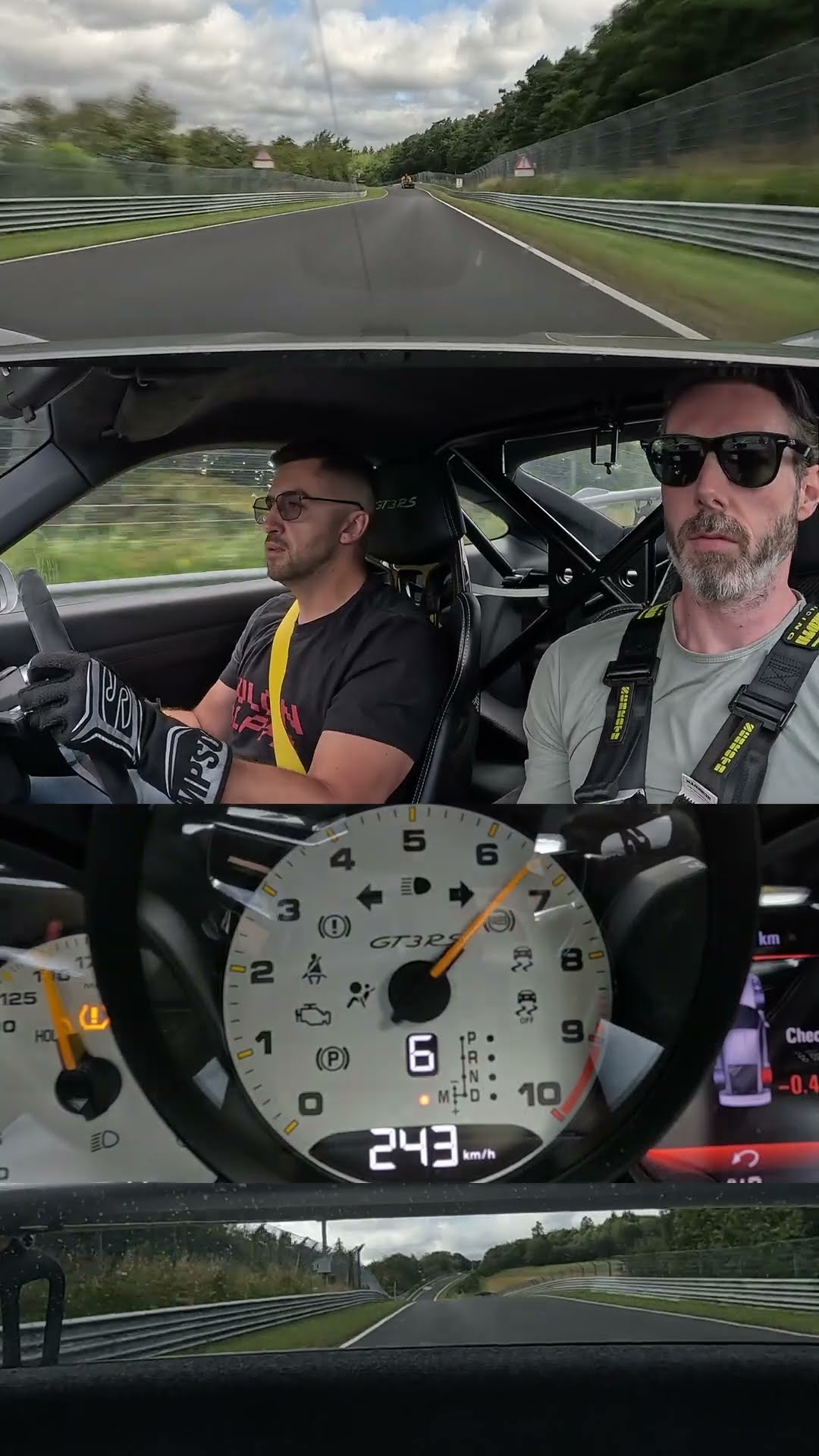 Porsche GT3 RS pushes past 250 km/h on the Nürburgring