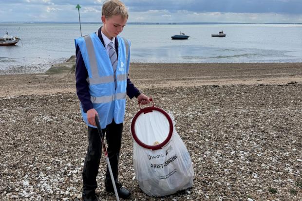 Meet the inspirational teenager cleaning up litter from south Essex beach
