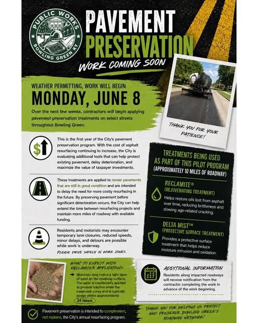Traffic update: pavement preservation beginning June 8th
