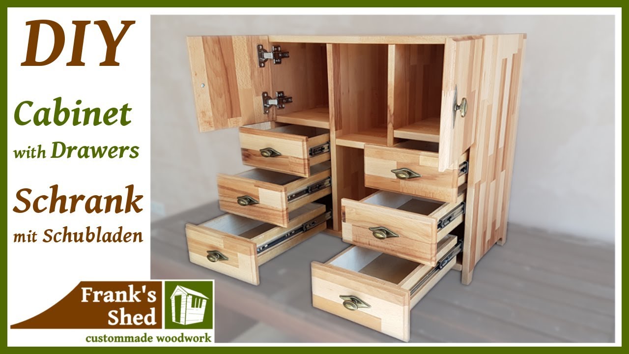 DIY Möbel selber bauen | Schrank mit Schubladen aus Holz | Anleitung ...
