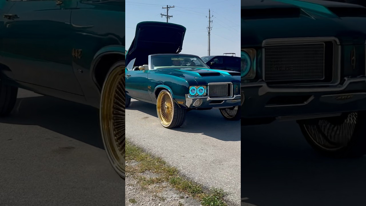 Oldsmobile 442 Cutlass’s on Gold 24” Daytons and Chevy MC on Gold 24’s ...