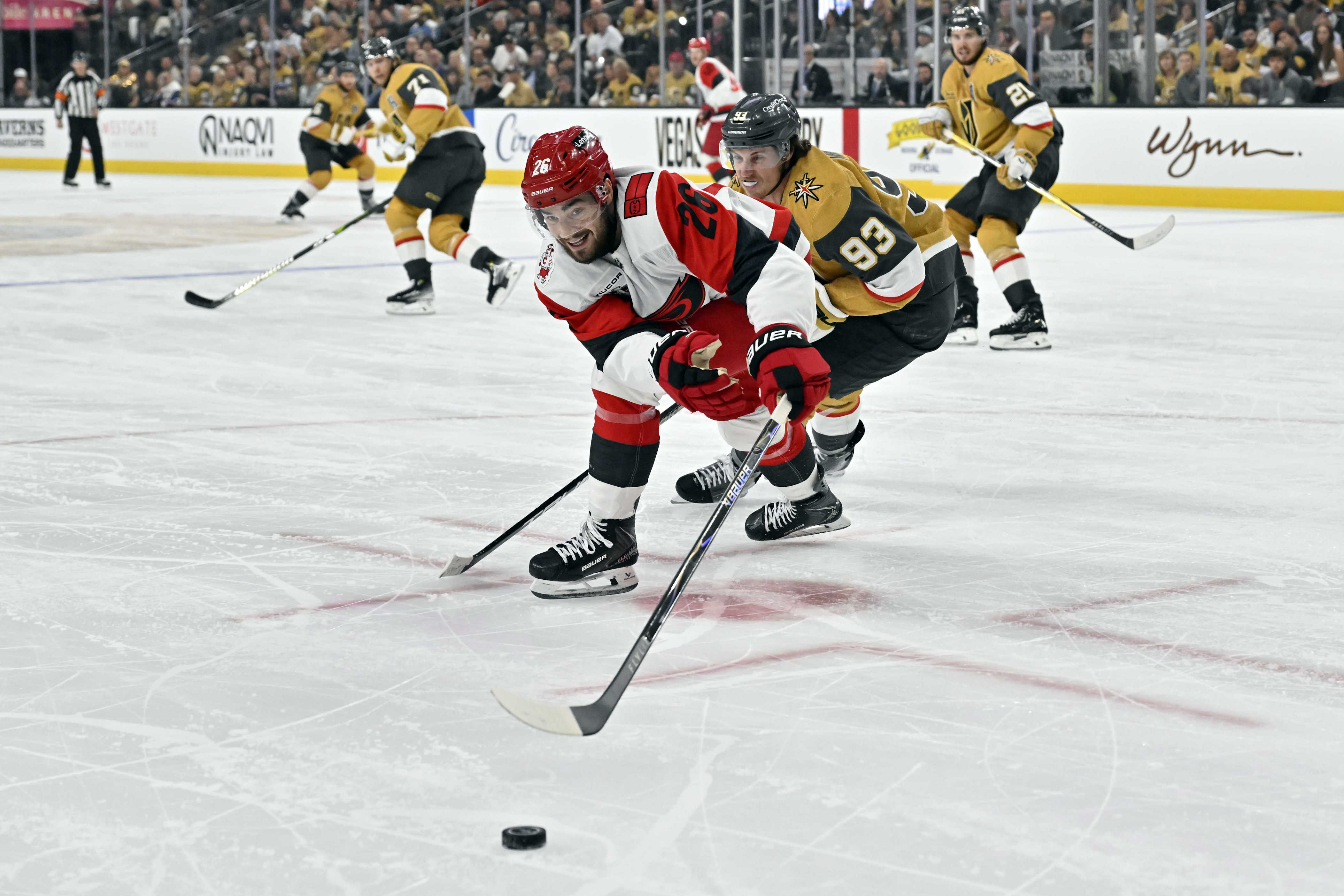 Carolina Hurricanes fall to Las Vegas Golden Knights 4-5 in double overtime