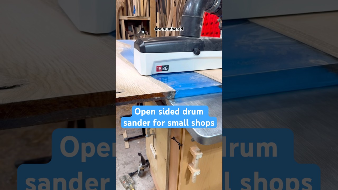 Open-sided drum sander numbers show width of material possible # ...