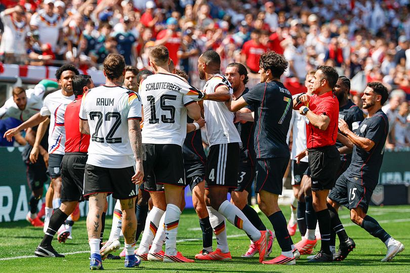 USA and Germany players clash in angry scuffle ahead of FIFA World Cup