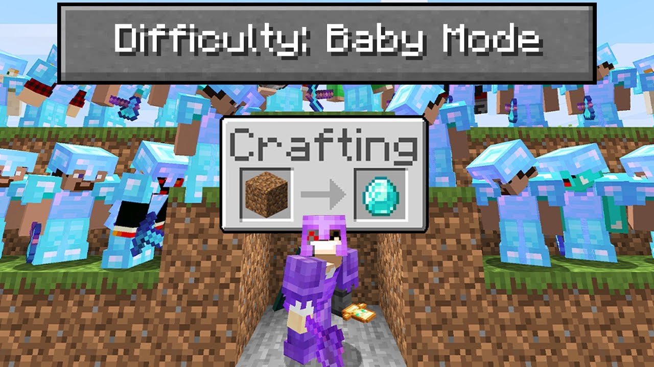 Minecraft manhunt but with "baby mode" difficulty