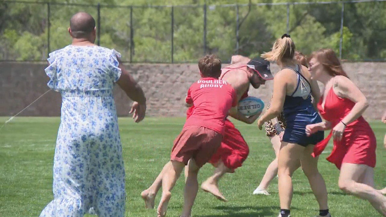Boulder Babes holds annual Prom Dress Rugby fundraiser