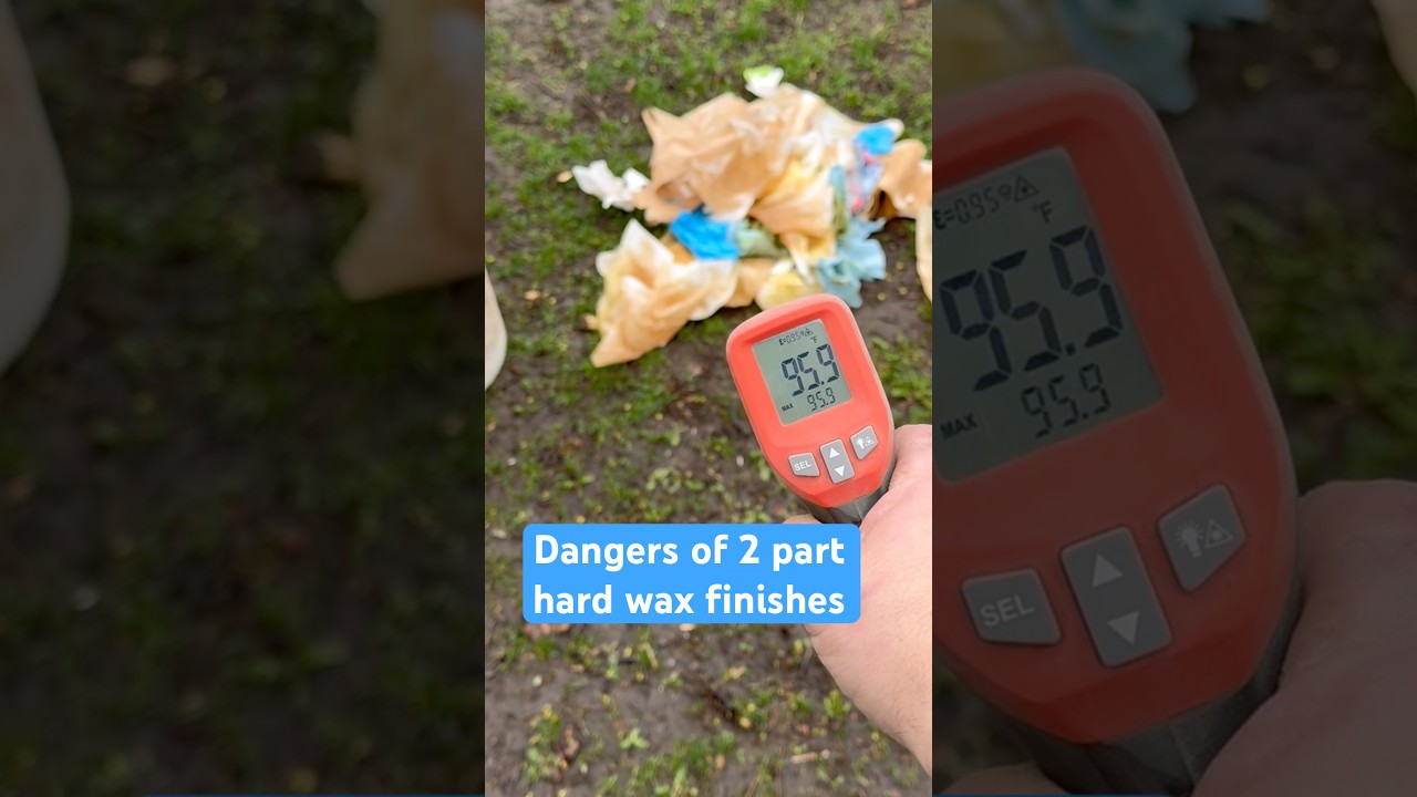 Dangers of 2 part hard wax finishes #workshop #woodworking #woodcraft