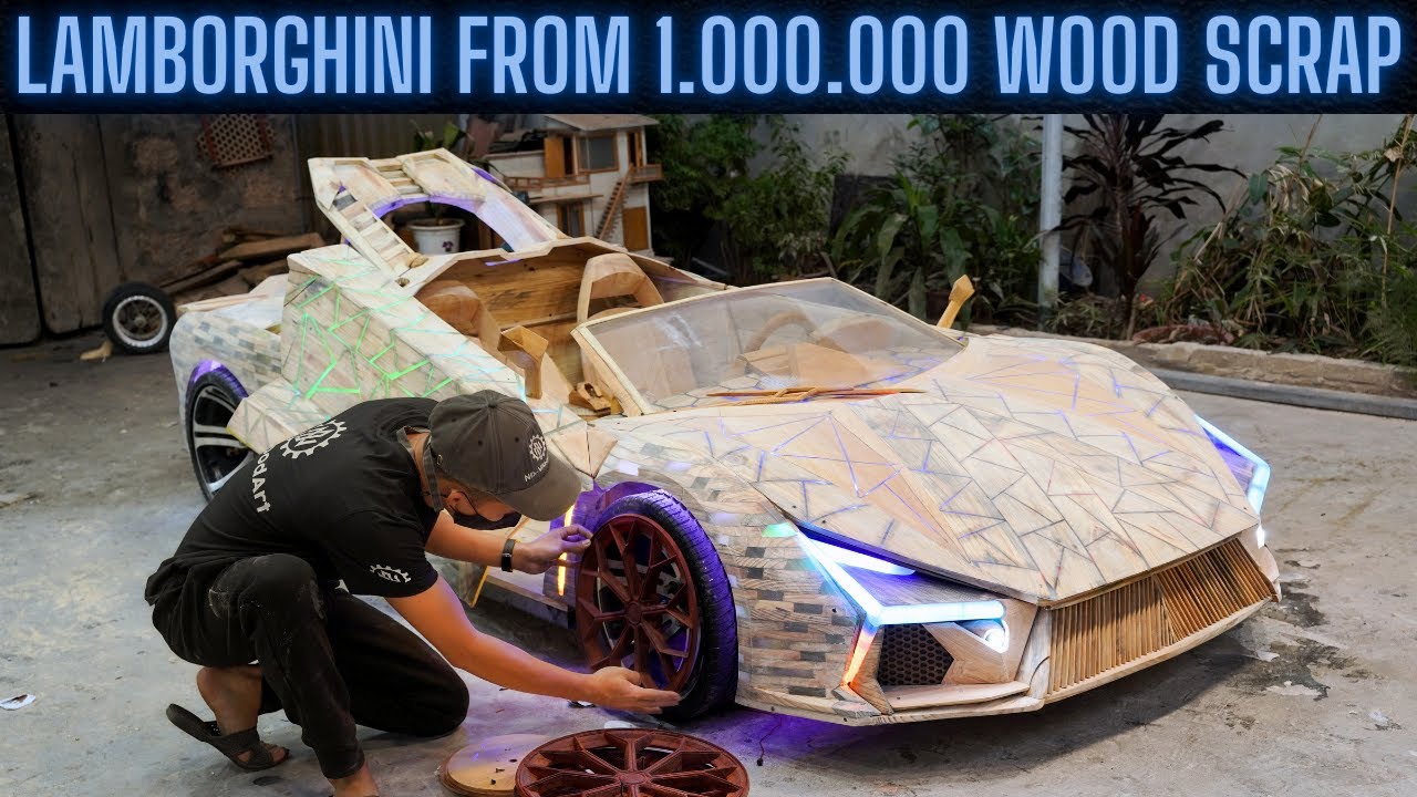 Transforming 1,000,000 wood scraps into the Lamborghini Revuelto