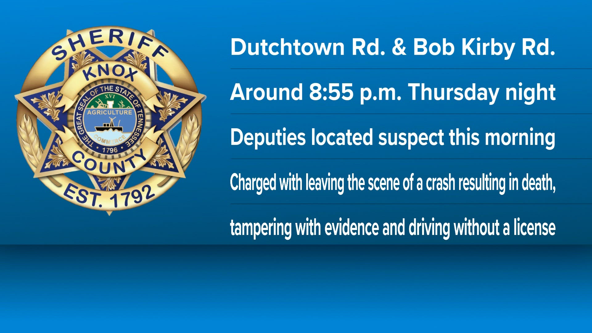 KCSO: Suspect arrested after fatal motorcycle crash