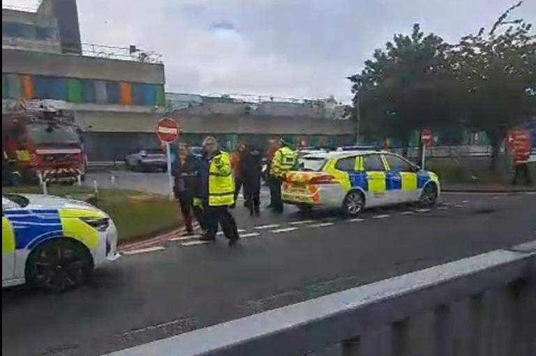 Man on roof at North Wales hospital sparks emergency response