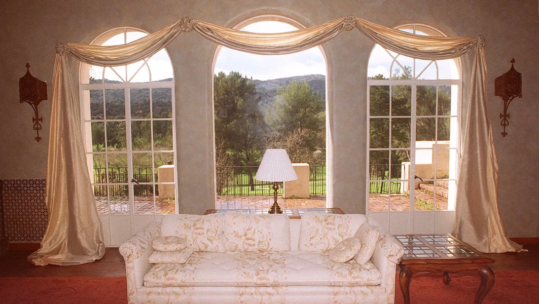 Designers replace 'sad beige' curtains with bold styles