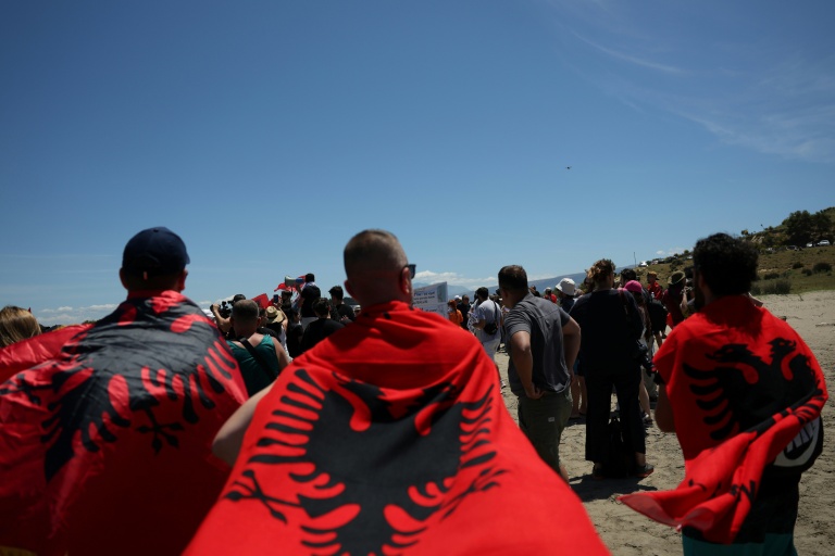 Albanians step up protests over Trump-linked property development