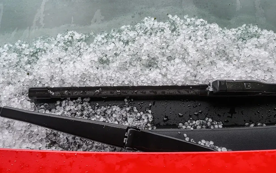 Rare red storm warning issued as giant hail hits Manitoba